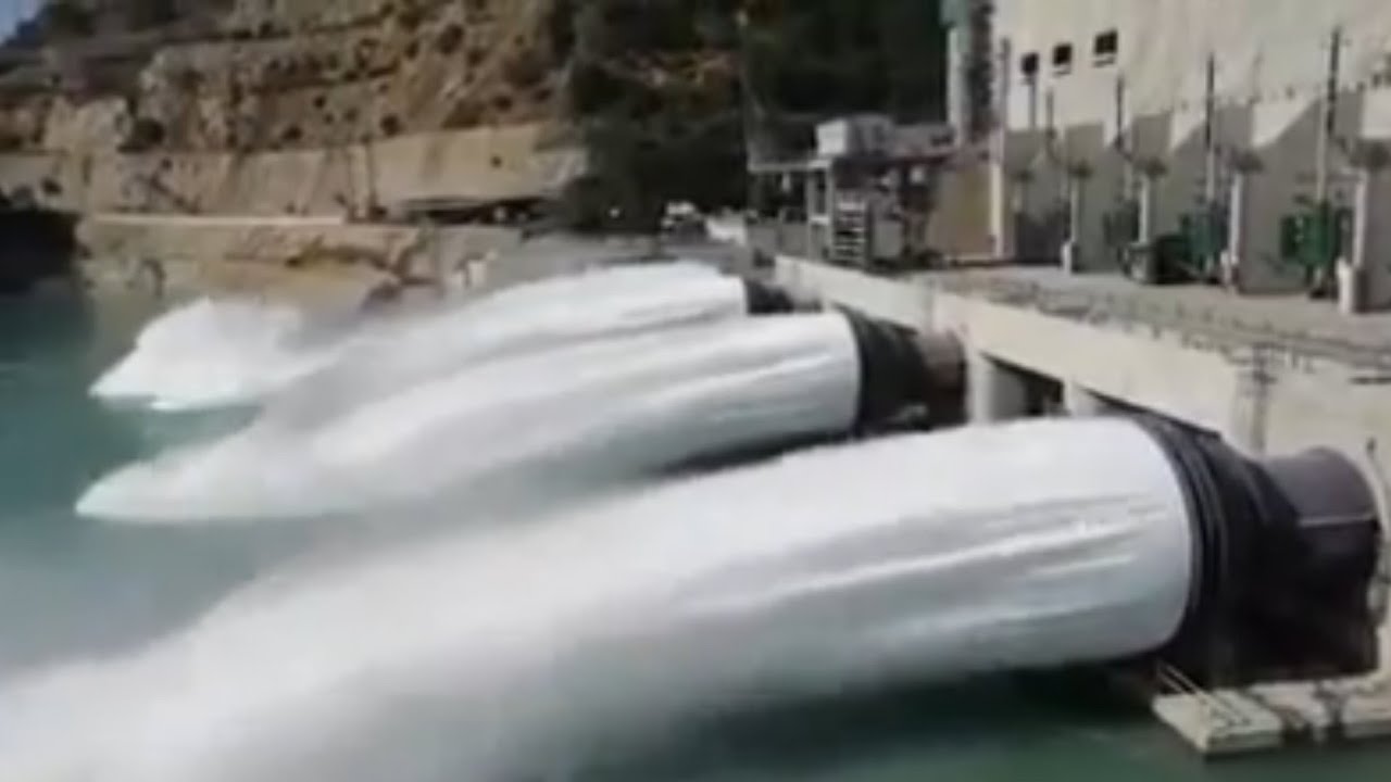 World's largest dam emergency spillway opening| emergency water ...