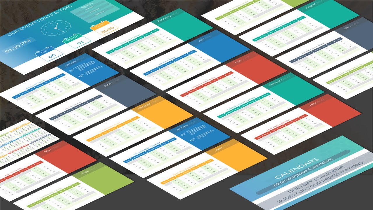 Calendars - Time - Date PowerPoint Presentation Template - Analysistabs ...