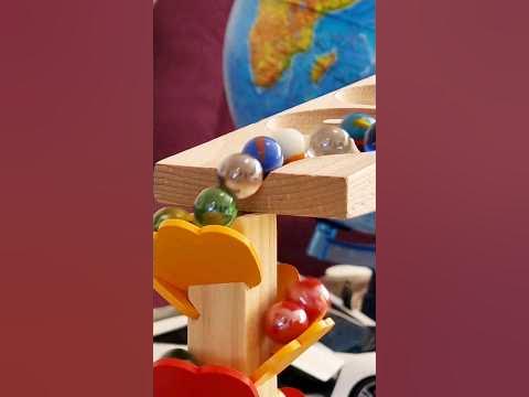 Satisfying marble sounds on winding track & pagoda 🔹 Marble run #asmr ...