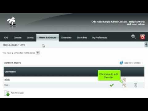 Tutorial: How to add a user to a group in CMS Made Simple | LayerOnline Web Hosting - YouTube