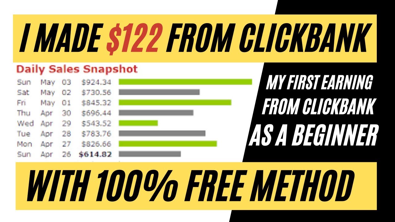 How i made my first clickbank sale with free method | affiliate ...