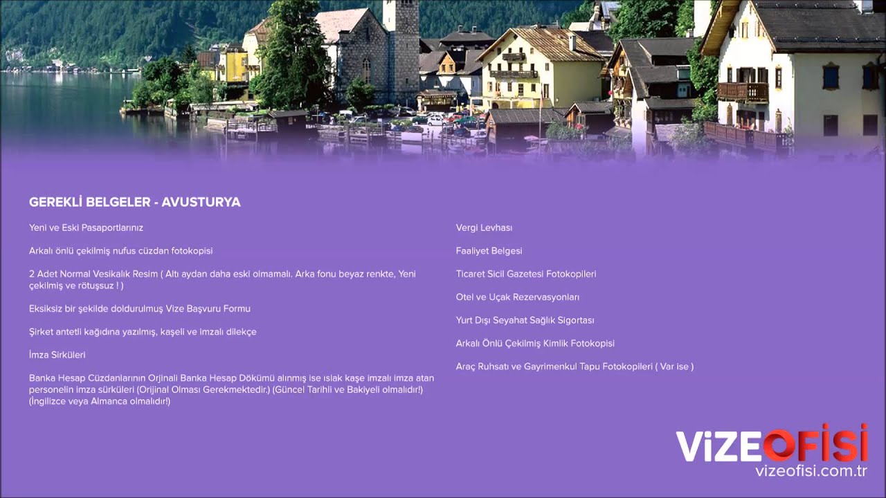 Vize Ofisi - Avusturya Vize - YouTube