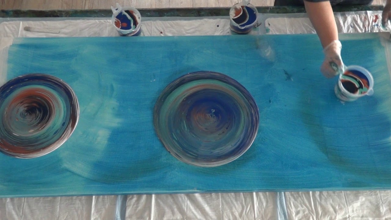 #32 - Blue and Copper Ring Pour Part 2 - YouTube