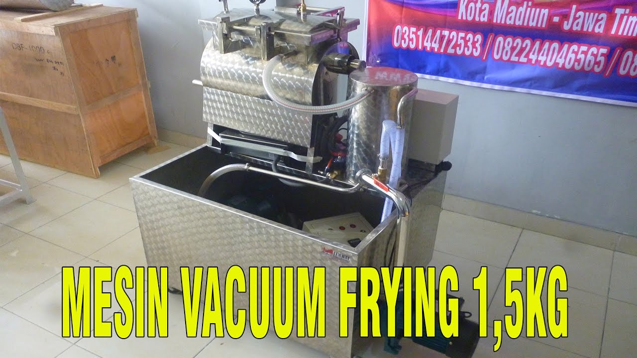 Mesin Vacuum Frying Penggorengan Keripik Buah - YouTube