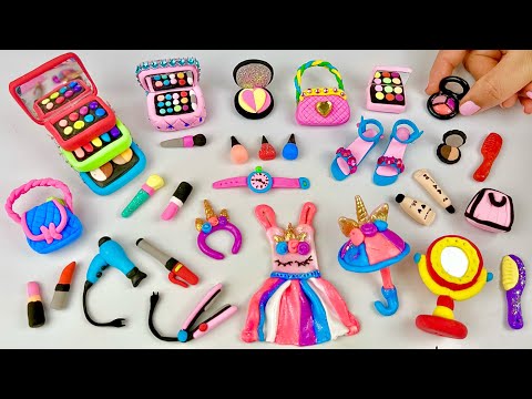 How to Make Realistic Miniature Makeup Set with Air Dry Clay | Satisfying DIY | Clay Craft Ideas