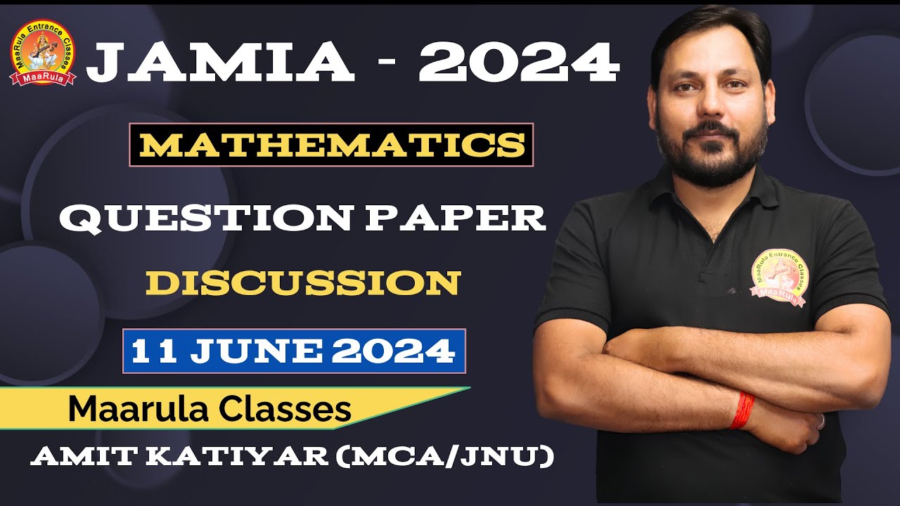JAMIA MATHS QUESTION PAPER SOLUTION | 🔥EXACT DETIALED PAPER SOLUTION ...