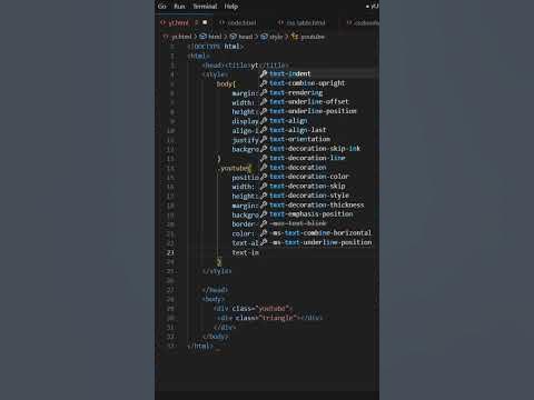 How to make youtube logo HTML and CSS #CODING #VS CODE #SHORTS #2023 - YouTube