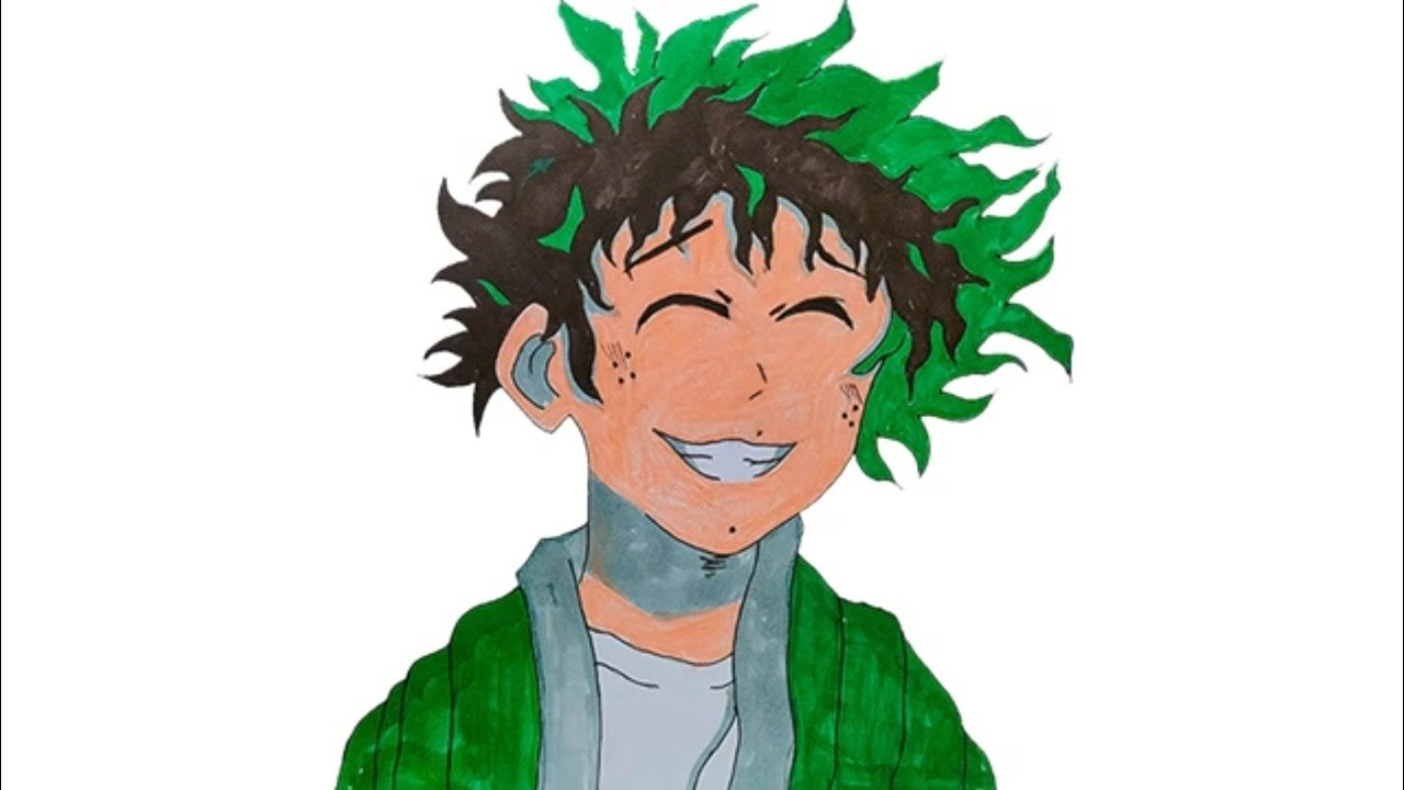 How to Draw Deku from My Hero Academia | Easy Anime Drawing Tutorial ...