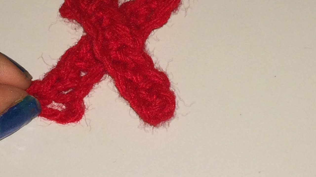 How to crochet the letter X - YouTube