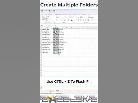 Excel magic: Create thousands of folders in seconds #excel #exceltips #mexcel #exceltutorial ...