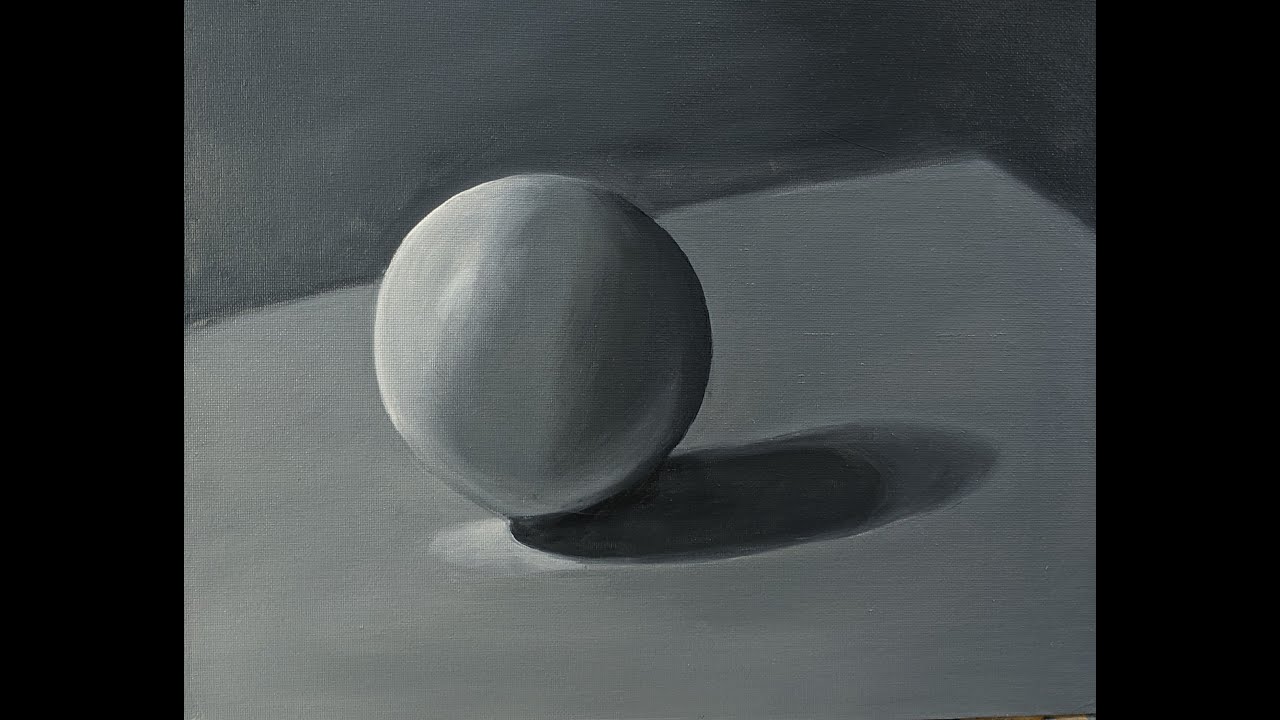 Painting with Golden OPEN Acrylics/ A Value Sphere - YouTube