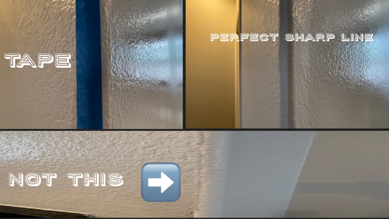 How to Paint Sharp Straight Line | Perfect Stripes | Como pintar linia ...