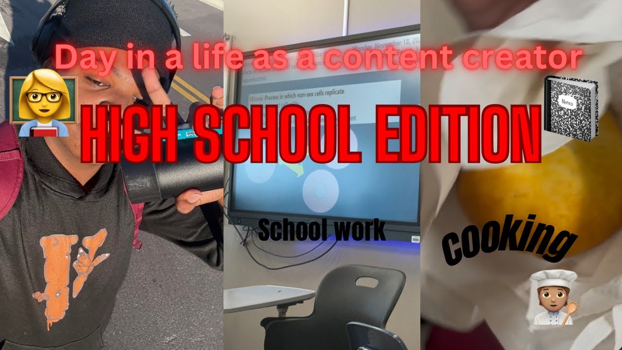 Day in a life as a content creator |high school edition 004| - YouTube