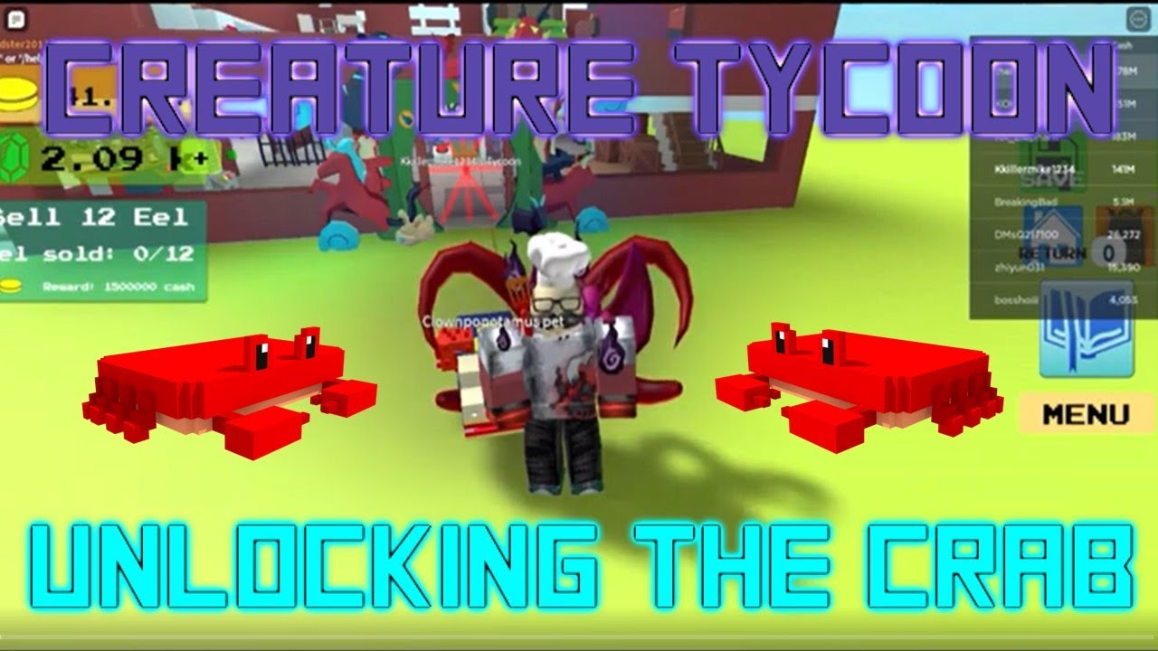How to unlock the crab- Creatures Tycoon- Tropical Sand Zone - YouTube