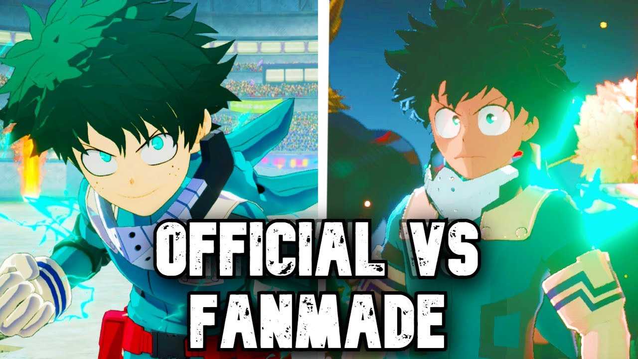 Official Vs Fanmade Anime Games (My Hero Academia) - YouTube