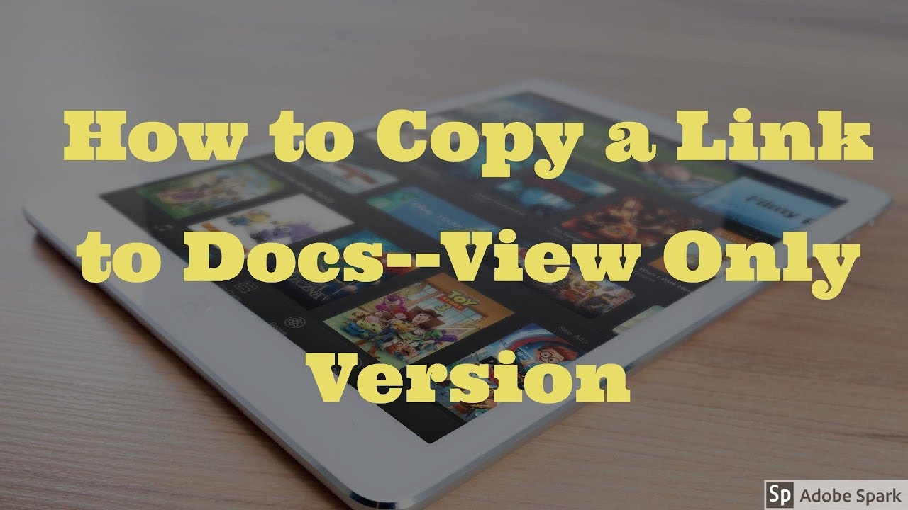 How to Make a Copy of a View Only Google Doc Link (iPad Version) - YouTube