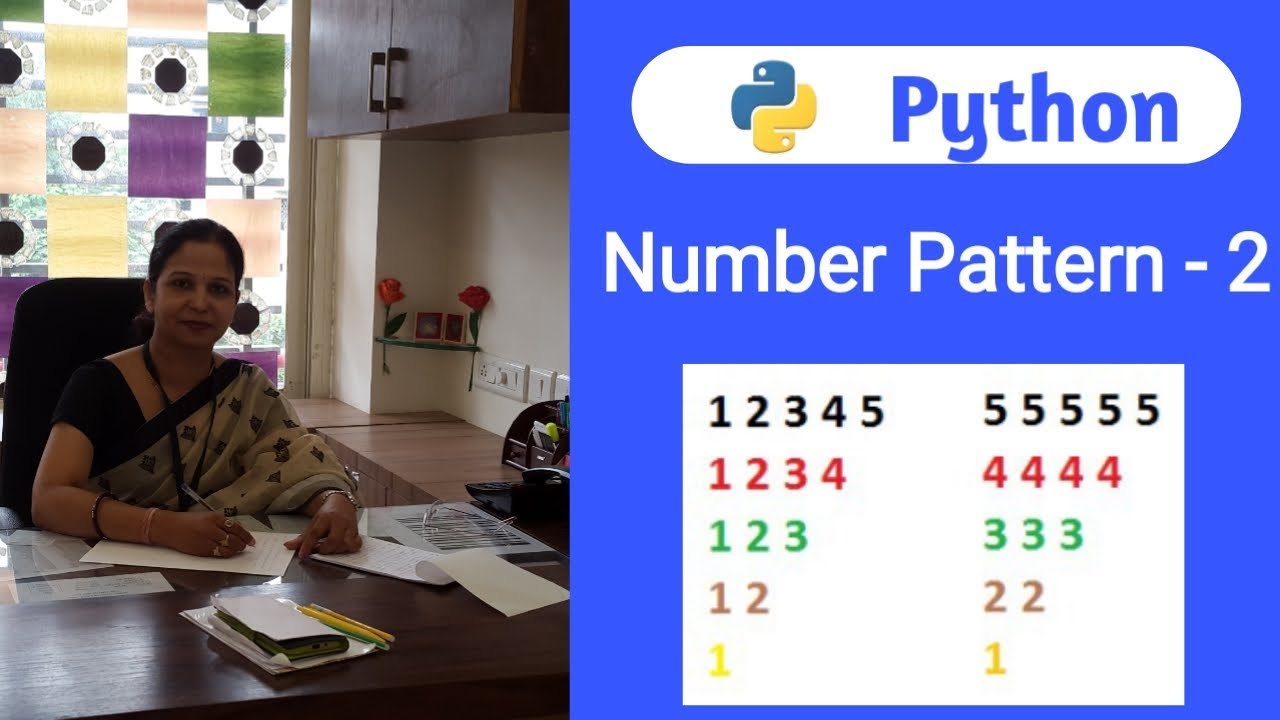 Number Pattern 2 How To Print Number Pattern In Python Youtube 0847