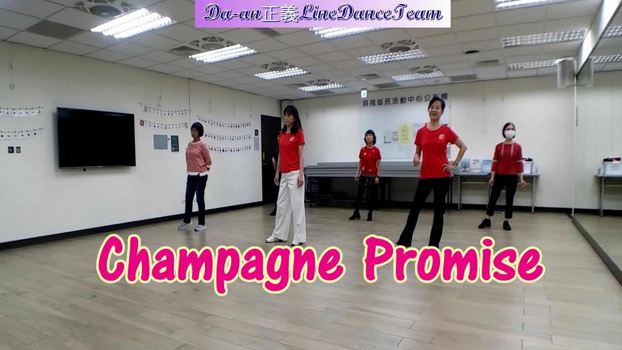 Champagne Promise 香檳諾言 - Line Dance - YouTube