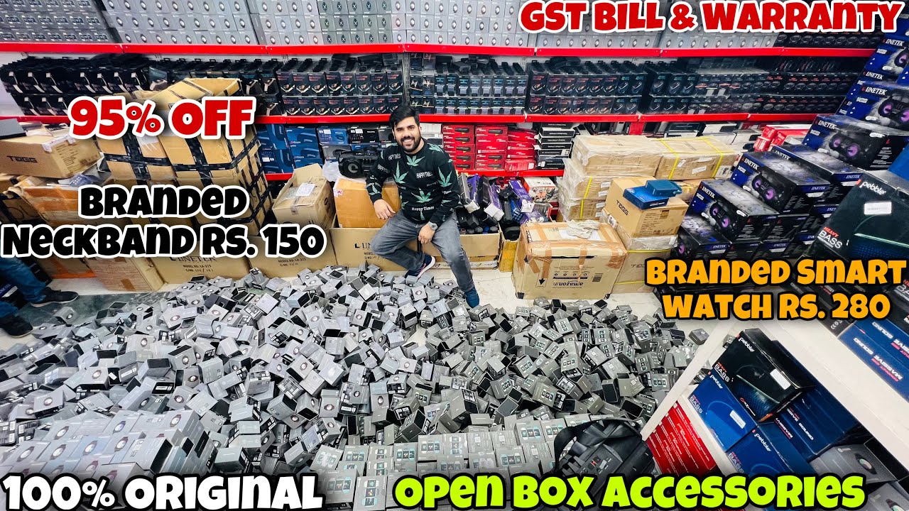 Open Box Accessories Big Deal | Branded Neckband Rs. 150 | Smart watch ...