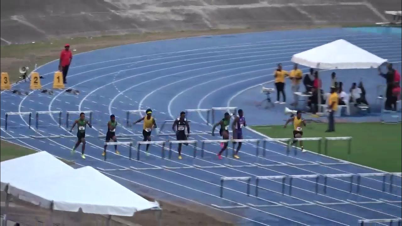 Jamaica Carifta Trials 2024 Boys 110m Hurdles Under 20 Final - YouTube