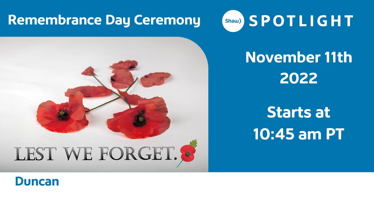 Duncan - Remembrance Day Ceremony 2022 - YouTube