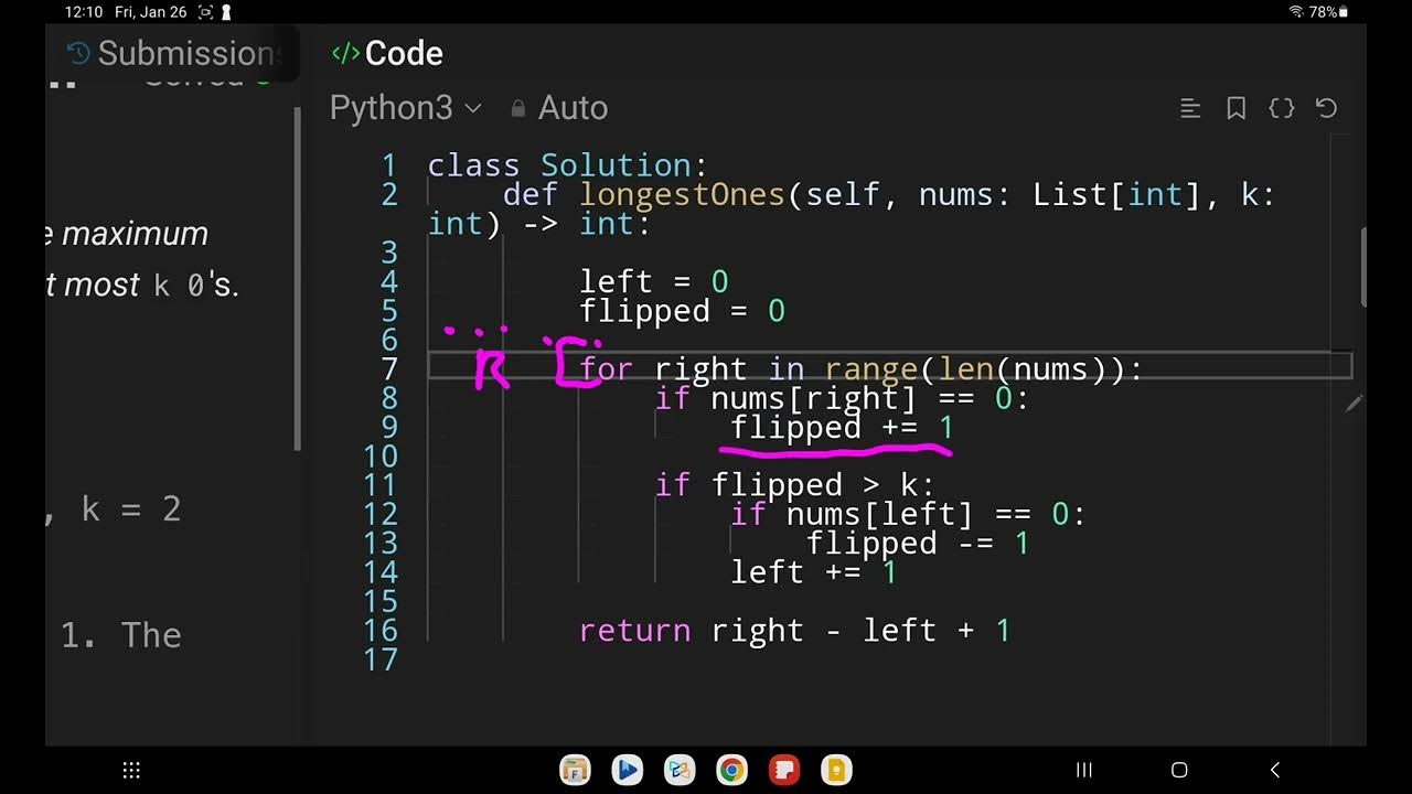 LeetCode 1004. Max Consecutive Ones III - YouTube