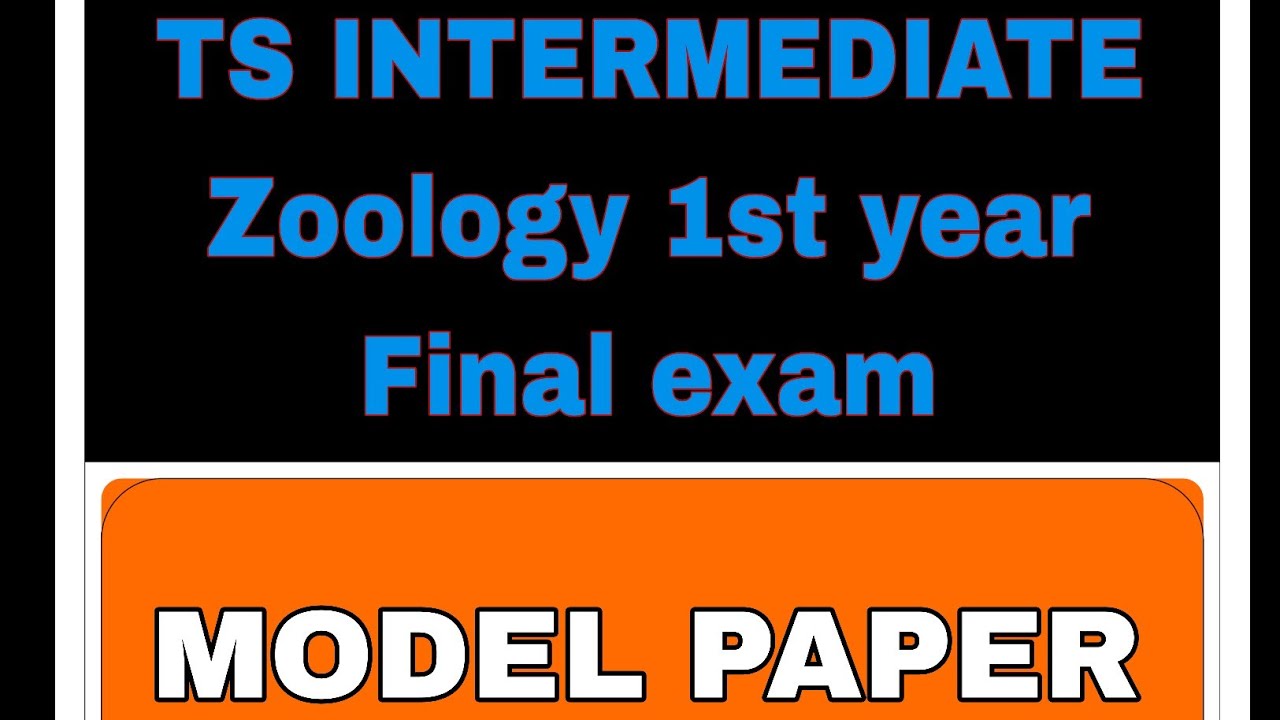 TS INTERMEDIATE 1st year ZOOLOGY IPE 2024 MODEL PAPER - YouTube