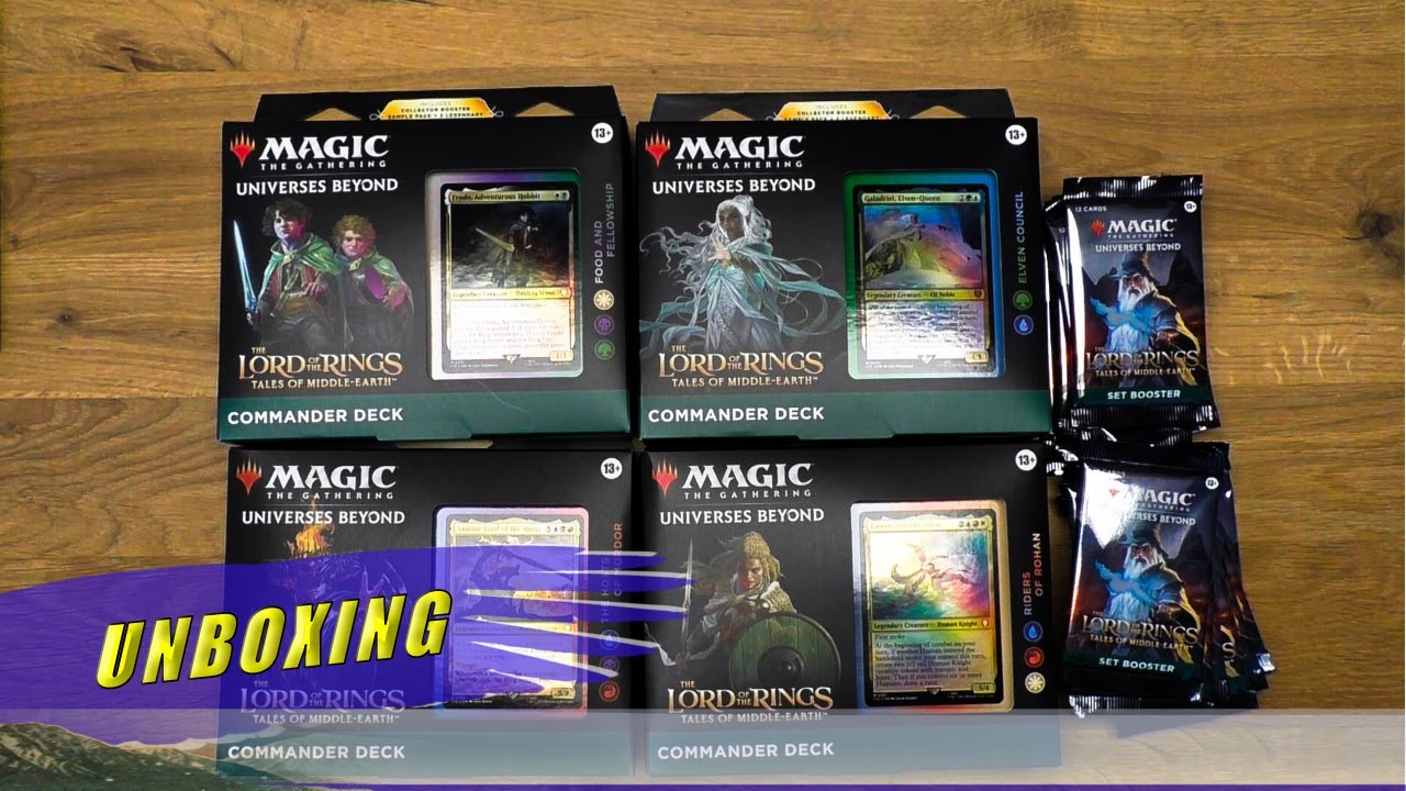 [Unboxing - MTG Herr der Ringe Commander Decks & Set Booster] - YouTube
