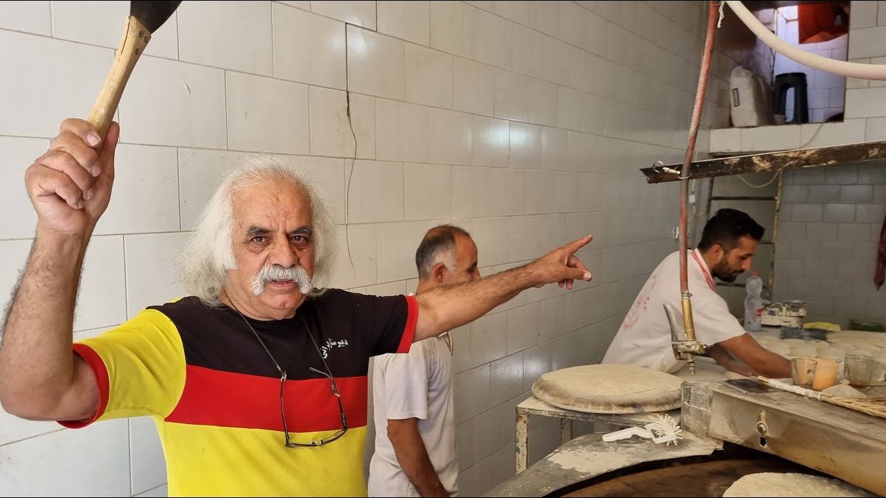 this old man has been baking bread for 100 years Iranian bread, baking ...