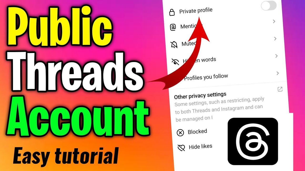 How to Make Threads Account Public - threads account public kaise kare ...