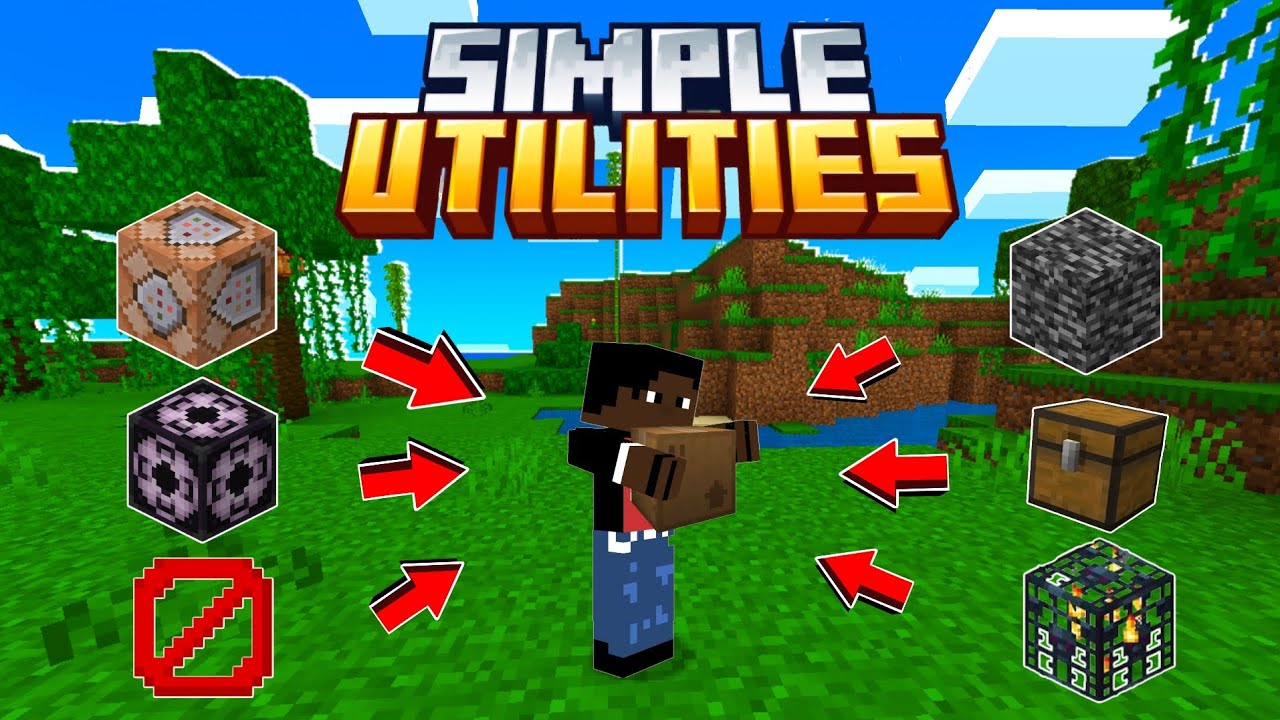 ESSA CAIXA PODE PEGAR QUALQUER BLOCO NO MINECRAFT BEDROCK - Simple Utilities - YouTube