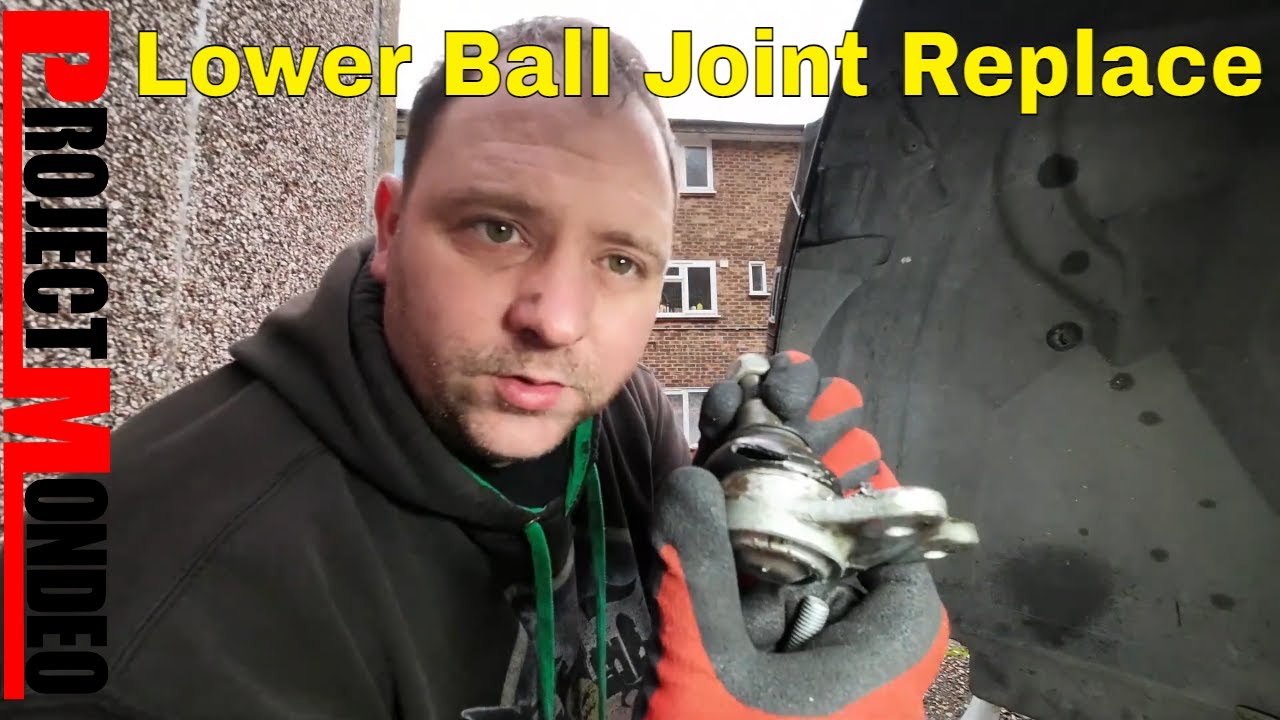 Ford Mondeo mk4 wishbone lower ball joint replacement - YouTube