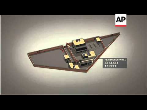 Pentagon satellite image and graphic of bin Laden compound