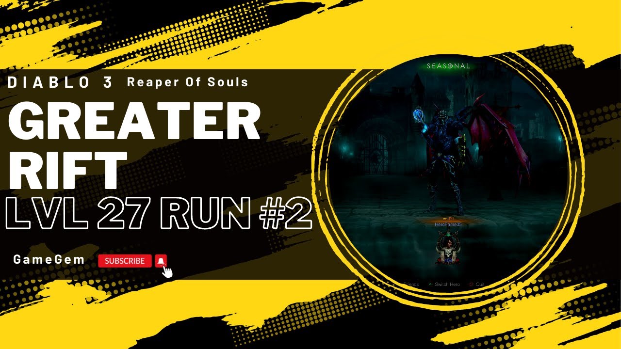 Diablo III: Reaper of Souls Gameplay - Greater Rift - Torment 3 Level ...