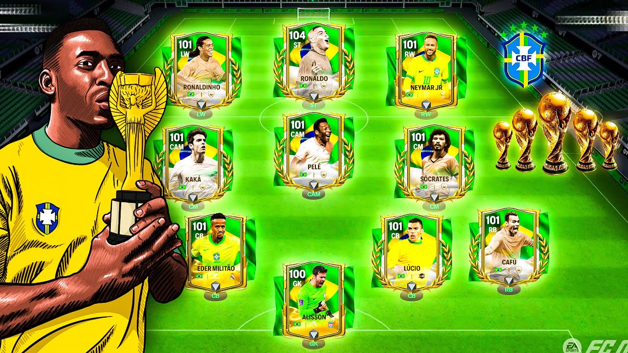 Brazil - All Time Best Ever BRAZIL Squad Builder! R9, Pele, Neymar!! FC ...