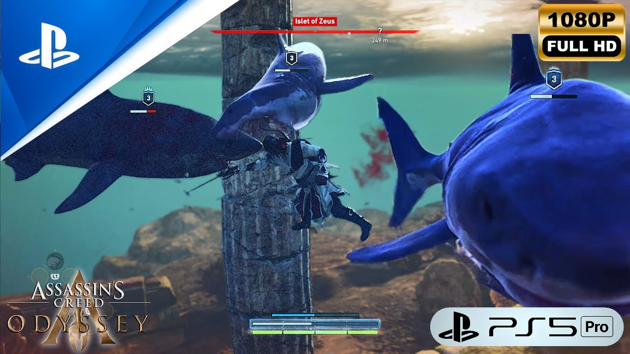 (PS5) Assassin's Creed Odyssey - Whales Attacked! | ULTRA Realistic ...