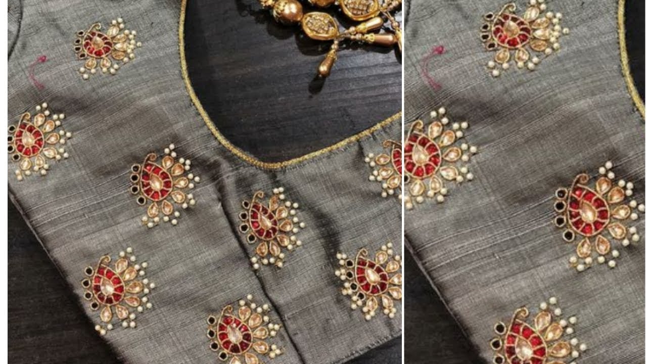 Easy blouse design for beginners /normal needle work - YouTube