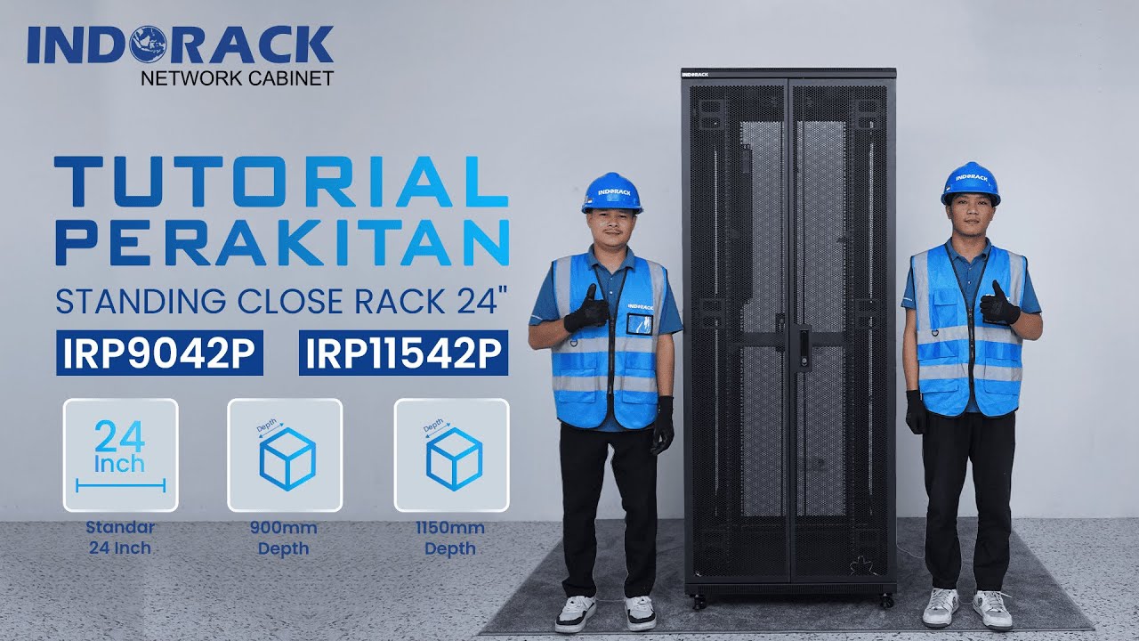 PERAKITAN RAK SERVER INDORACK : STANDING CLOSE RACK 24" - IRP9042P ...