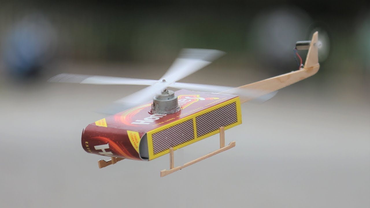 How to Make a Helicopter 🚁 at Home - DIY Matchbox Helicopter || Mr Idea ...