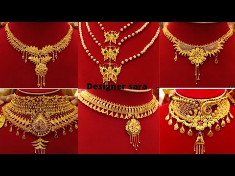 latest light to heavy weight gold necklace design ll sonar golar haar ...