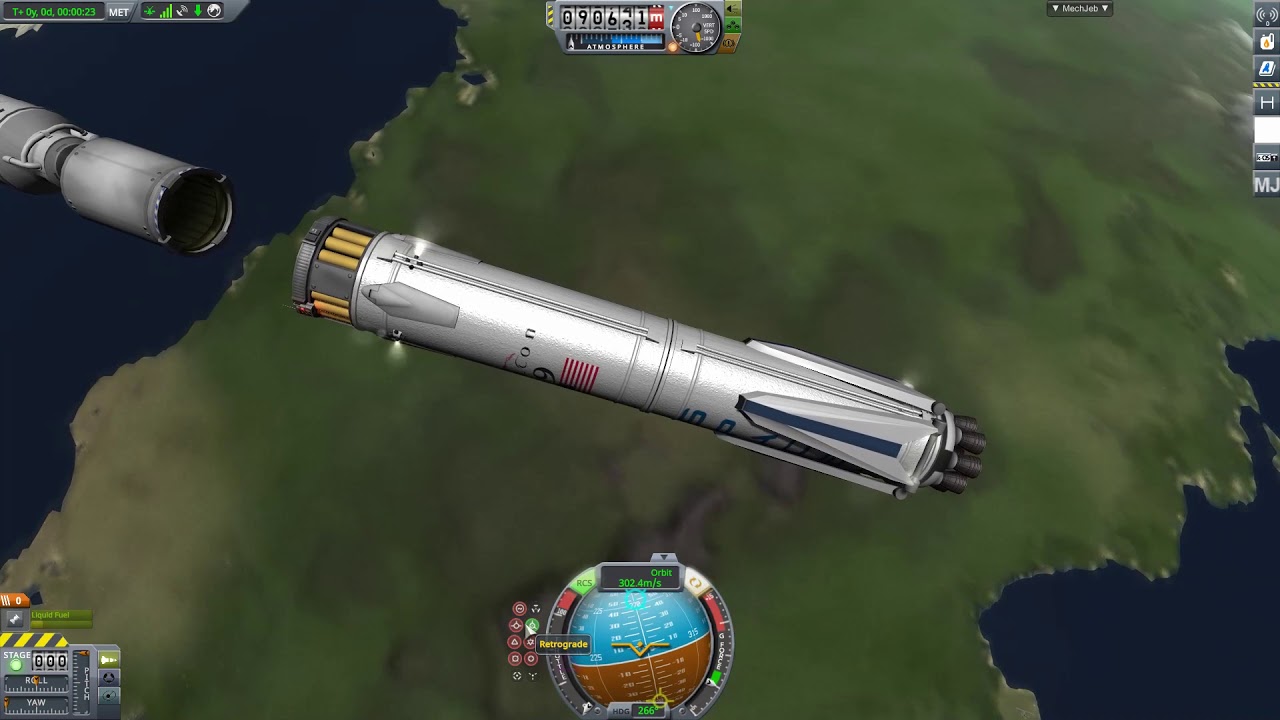 Kerbal Space Program Falcon Heavy - Flight - YouTube