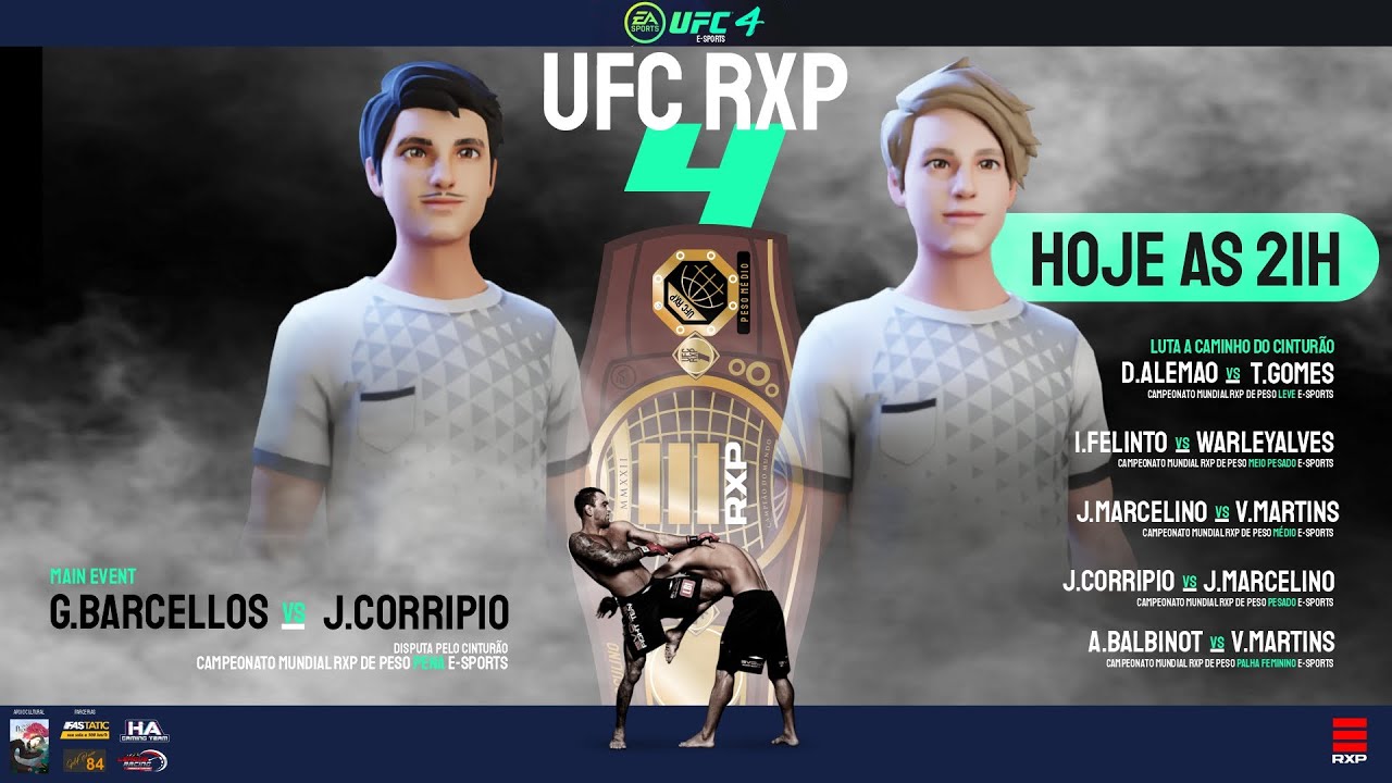 UFC RXP - 04 - MMA E-SPORTS DA RXP - YouTube