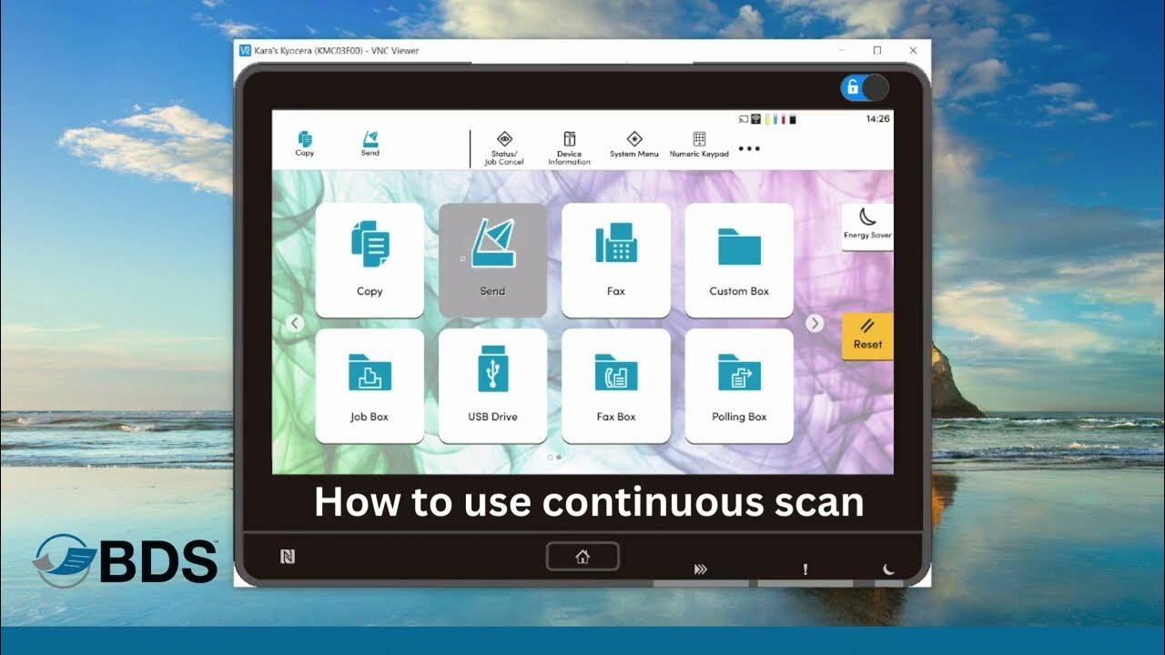 Kyocera TASKalfa - Continuous Scan Setup - YouTube
