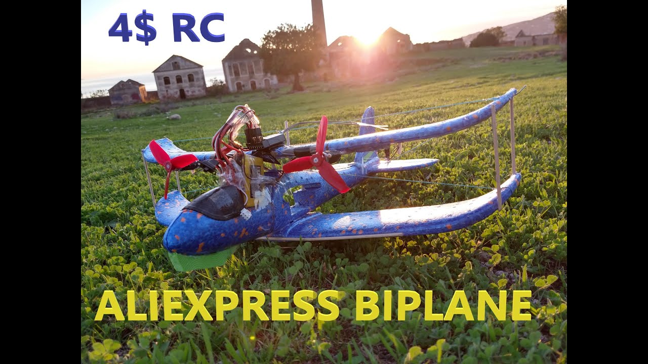 How to make a biplane with two Aliexpress gliders. Radio-controlled. RC ...
