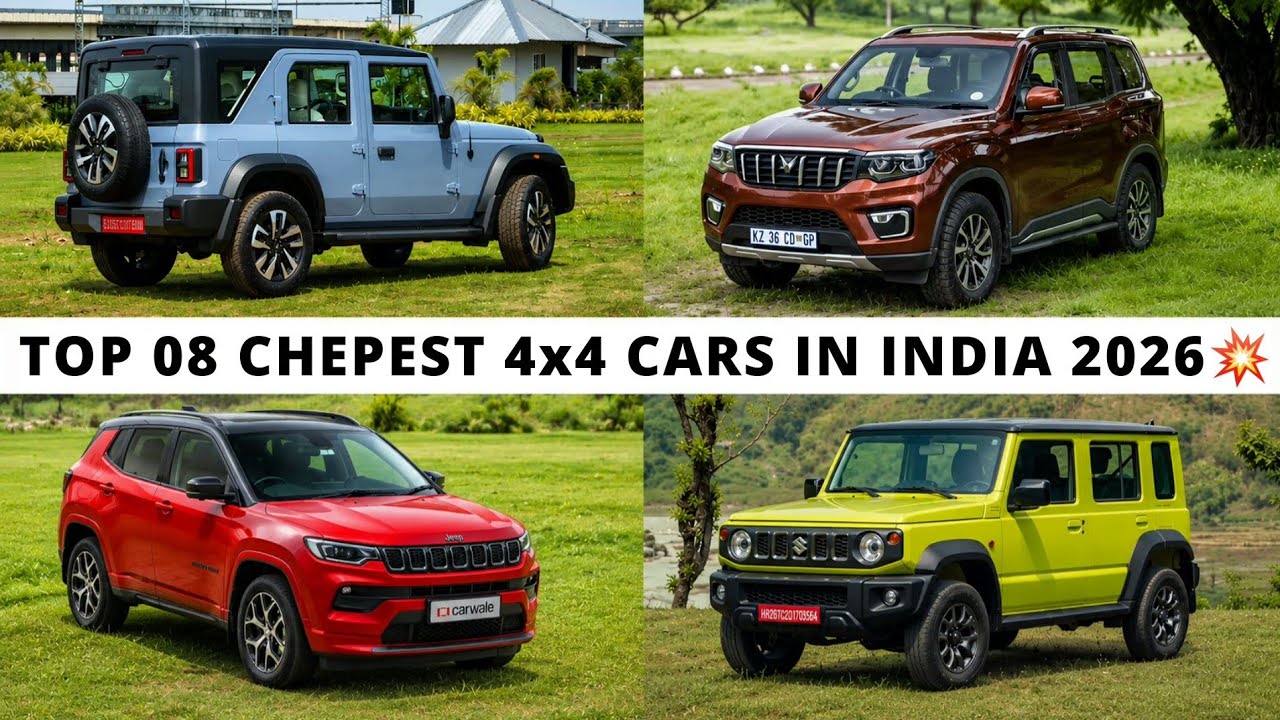 TOP 8 CHEPEST 4X4 CARS IN INDIA 2026 💥 || AFFORDABLE 4X4 CARS IN INDIA ...