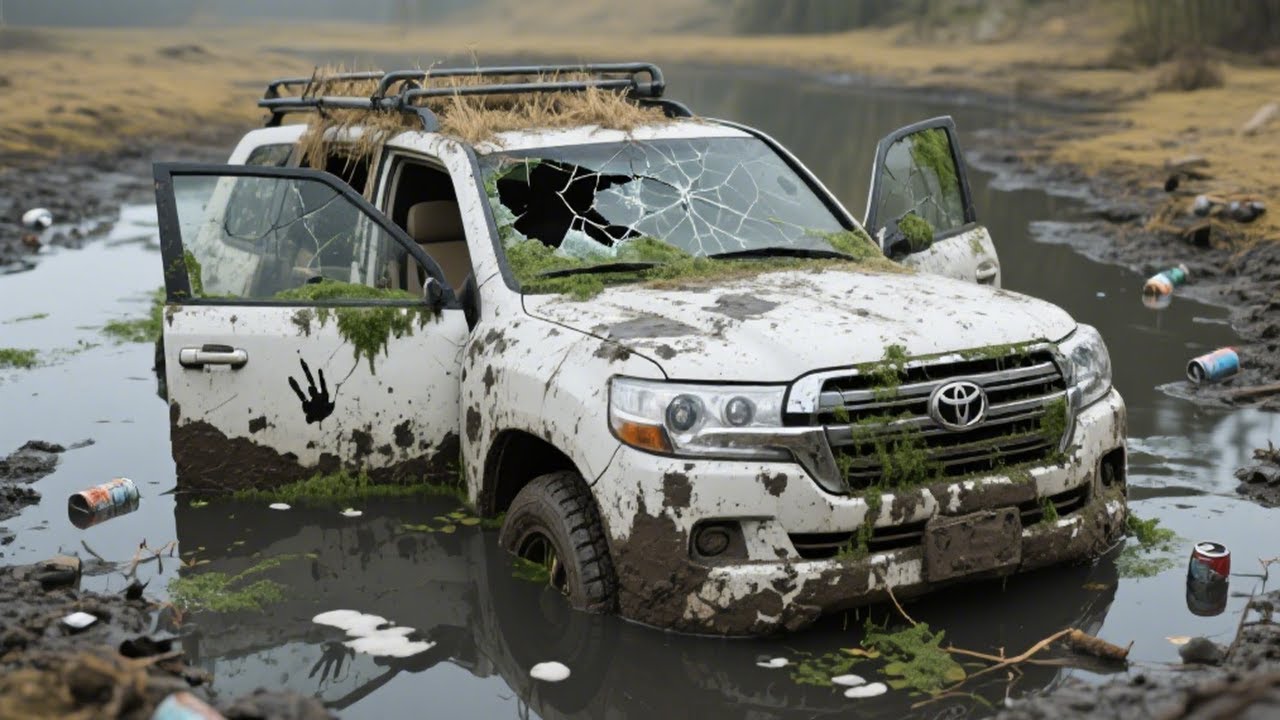 Flood Wrecked Toyota Land Cruiser Near Scrap Restored to Factory Fresh ...