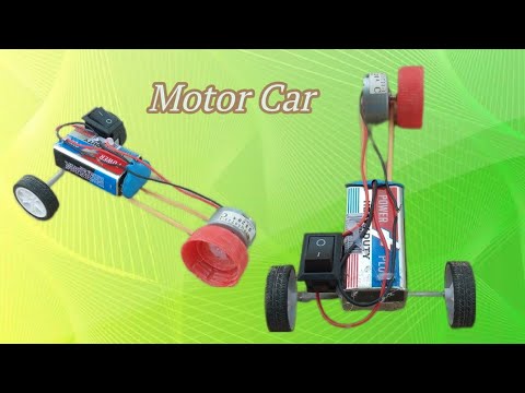 How to make mini motor Car using dc moter at homemade || simple dc ...