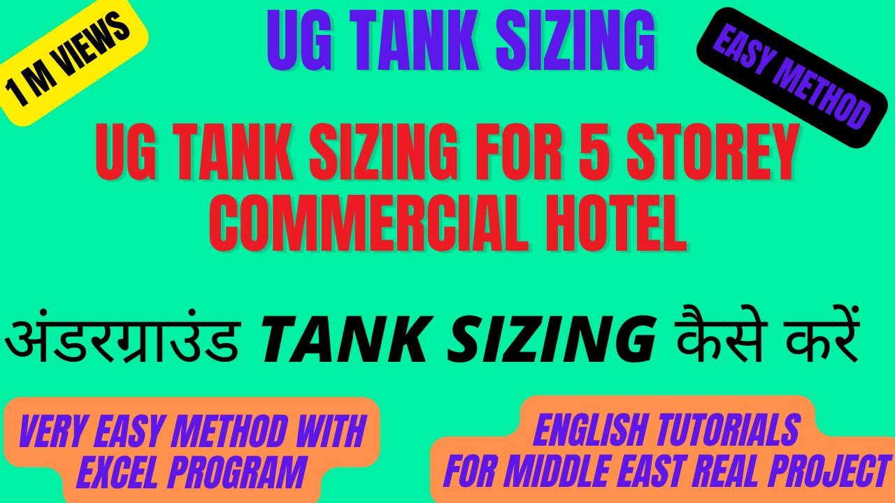 5 STOREY COMMERCIAL HOTEL TANK SIZING I TANK SIZING WITH EXCEL PROGRAM ...