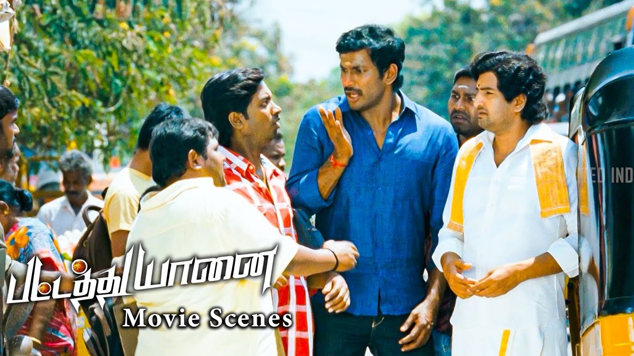 Pattathu Yaanai Movie Scenes | Karthik couldn't bare to see Santhanam ...