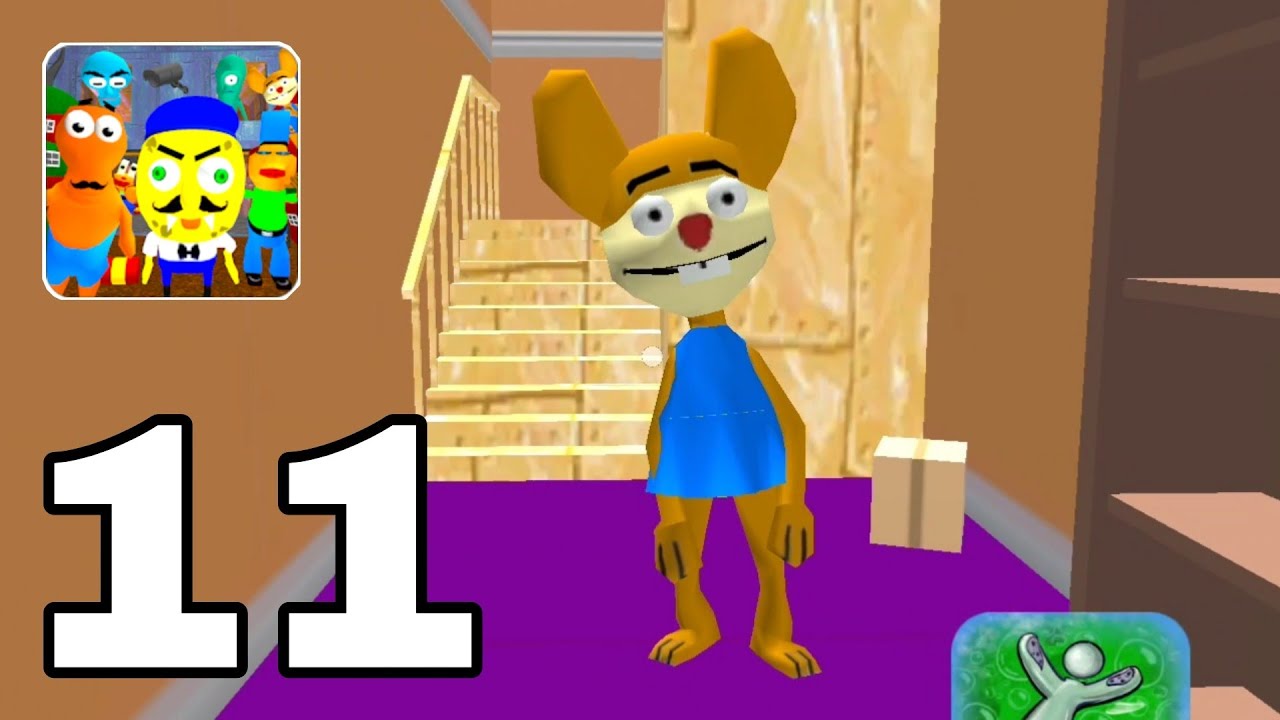 Sponge Neighbor Escape 3D New Update Gameplay Level 11 - YouTube